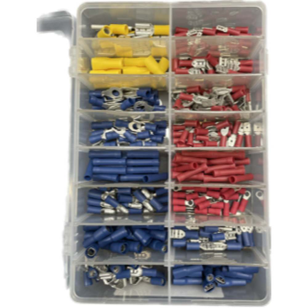 Assorted Box Insulated Electrical Terminals (Box 300) Red/Blue/Yellow ...