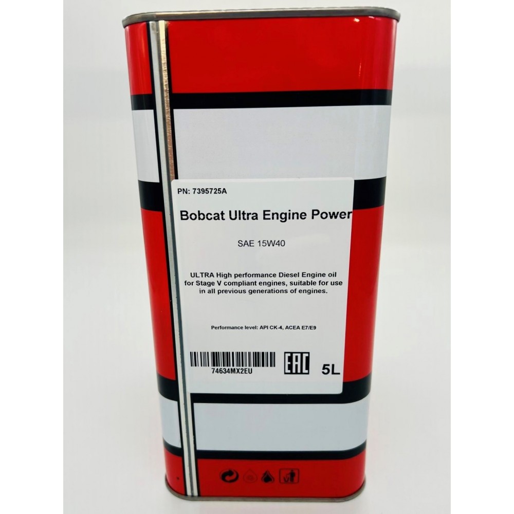 Bobcat Engine Oil 15W-40 API CK-4 5 Litre - Hydraulic Plant Services ...