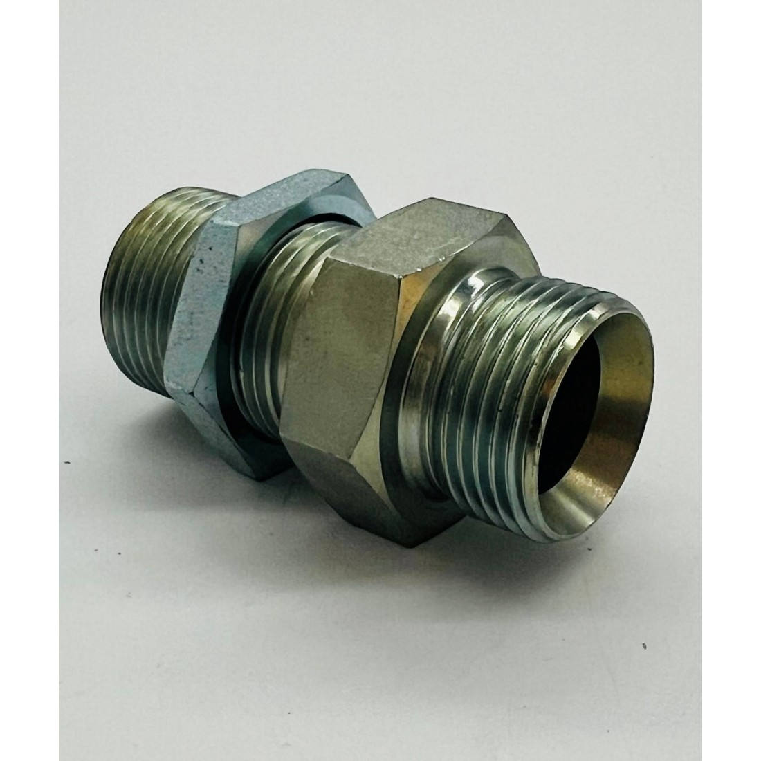 Bulkhead Adaptor 1" x 1" BSP Male/Male with Lock nut - Hydraulic Plant ...