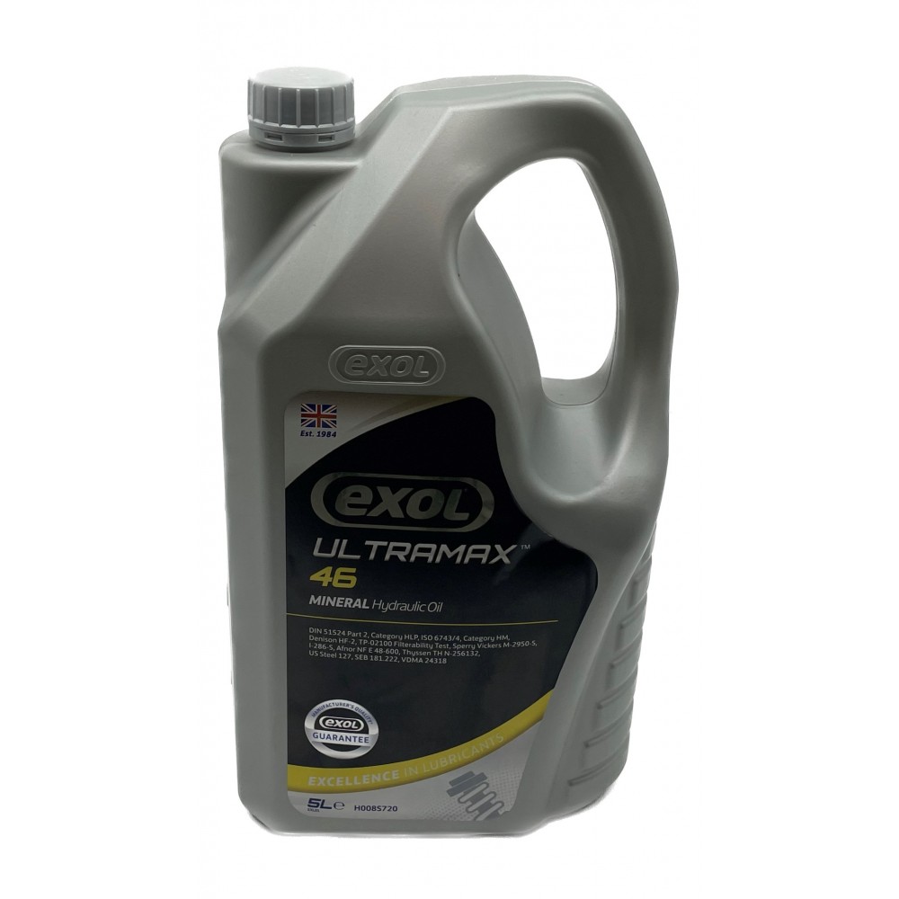 Exol Ultramax ISO 46 Hydraulic Oil 5 Litres - Oils & Grease - Hydraulic ...