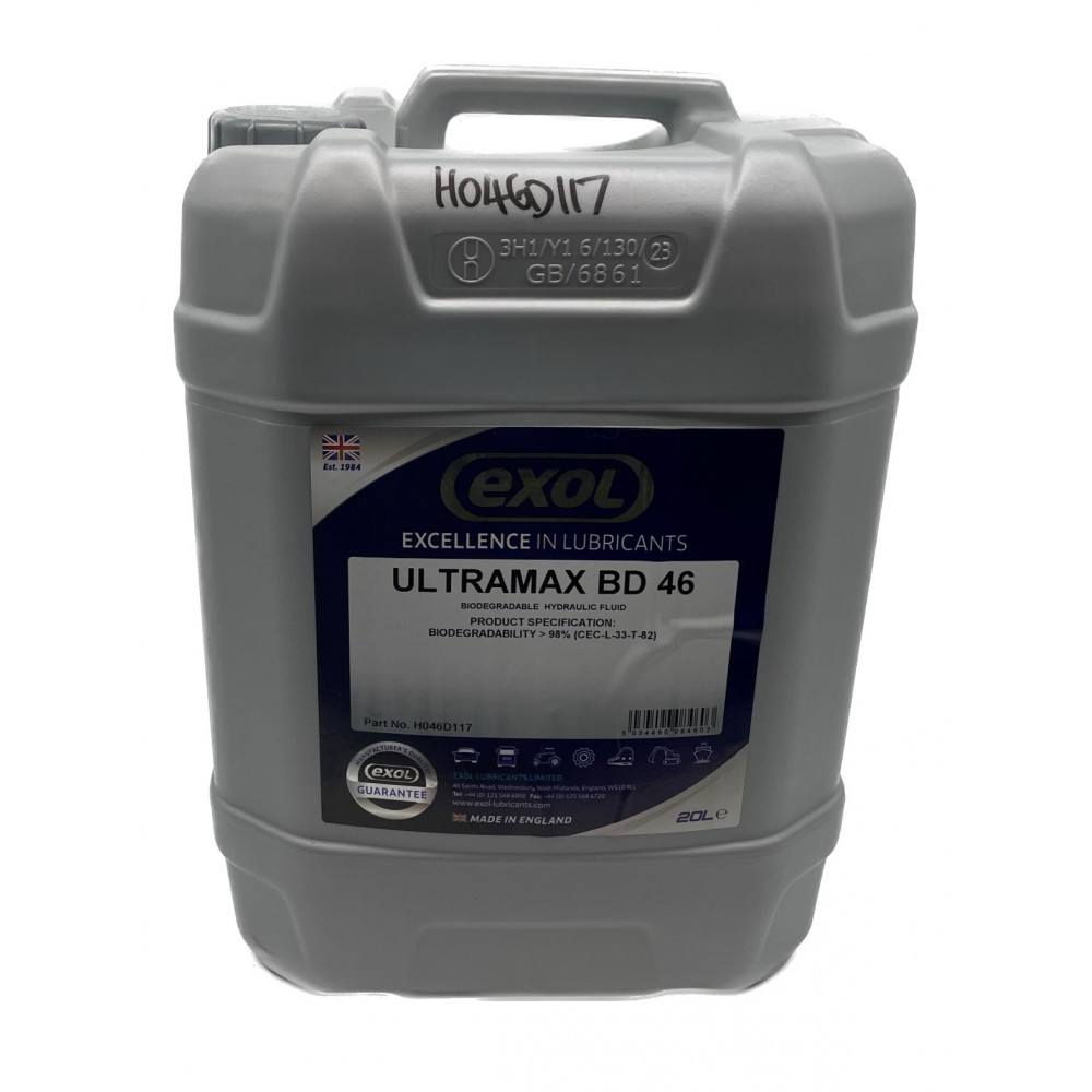 Exol Ultramax BD 46 Biodegradable Hydraulic Oil 20 Litres - Hydraulic ...
